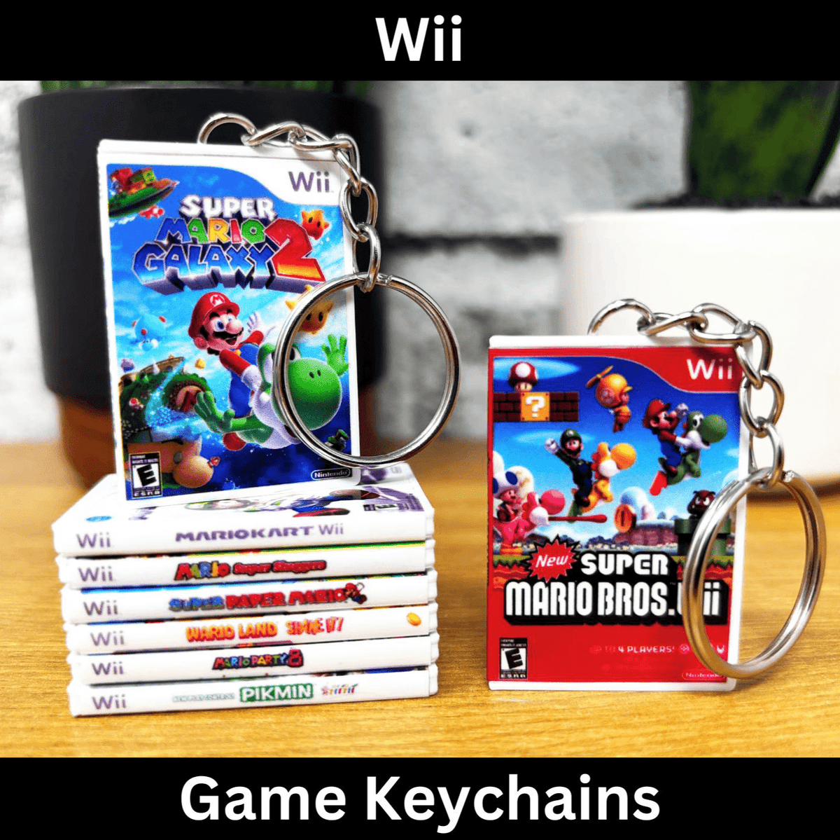 Wii Game Case Keychains – BitsyLabs